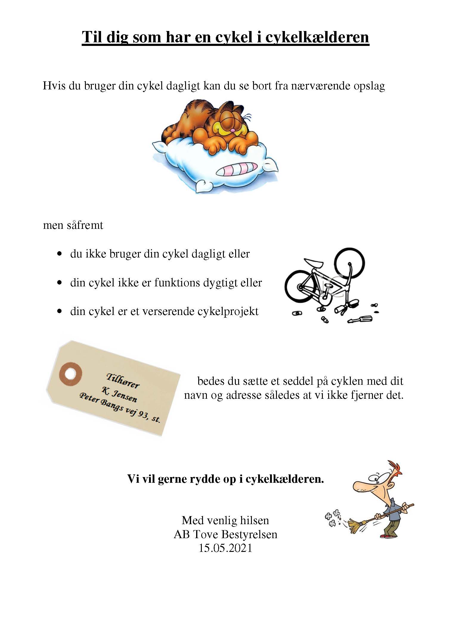 Cykeloprydning i kælderen - AB Tove